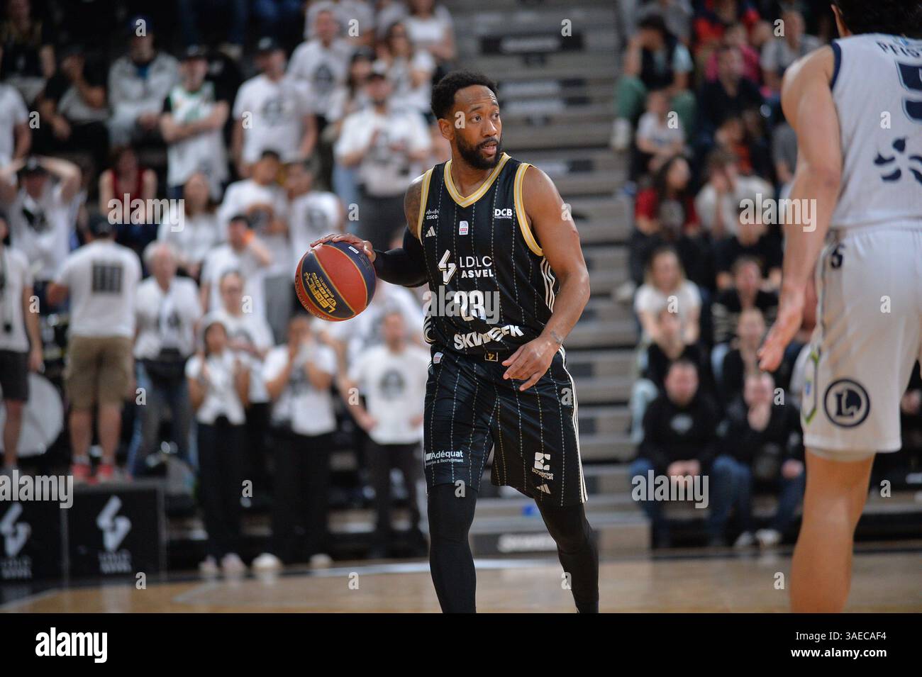 David Lighty of LDLC ASVEL during the French championship, Betclic ...