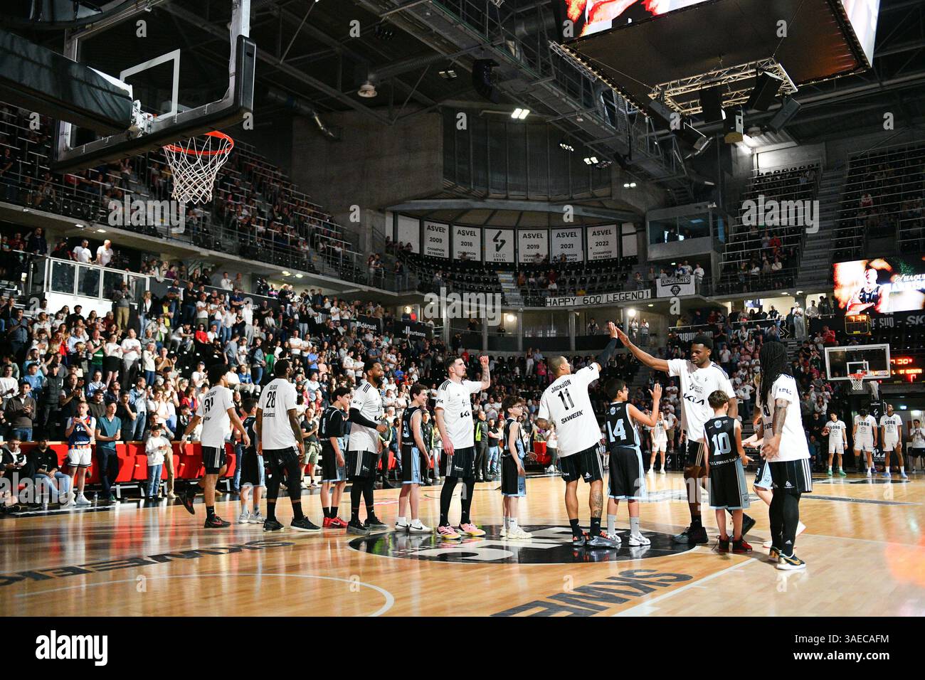 Asvel Team during the French championship, Betclic Elite basketball ...