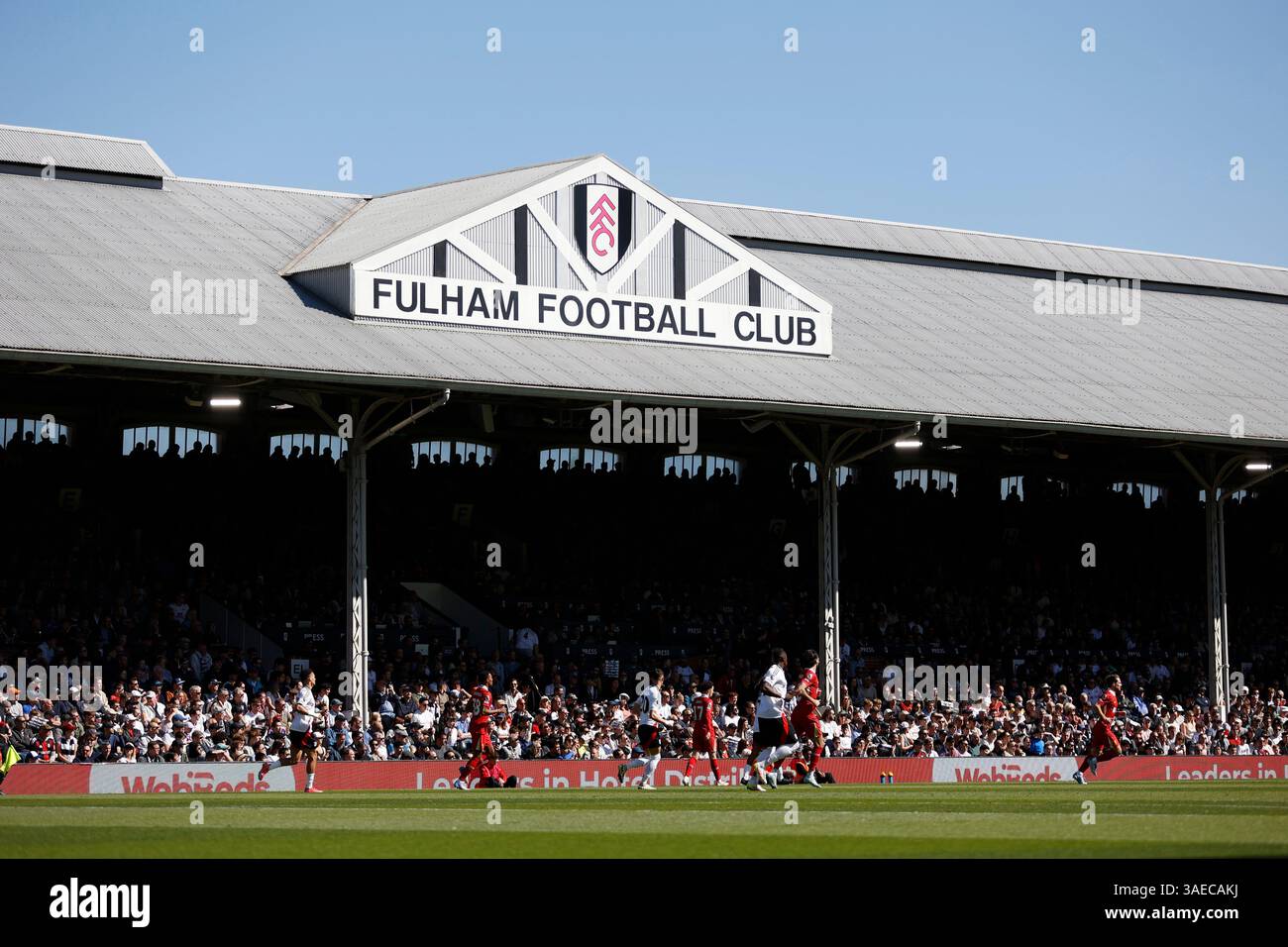 London, UK. 06th Apr, 2025. Craven Cottage, April 6th 2025: Pitch views ...