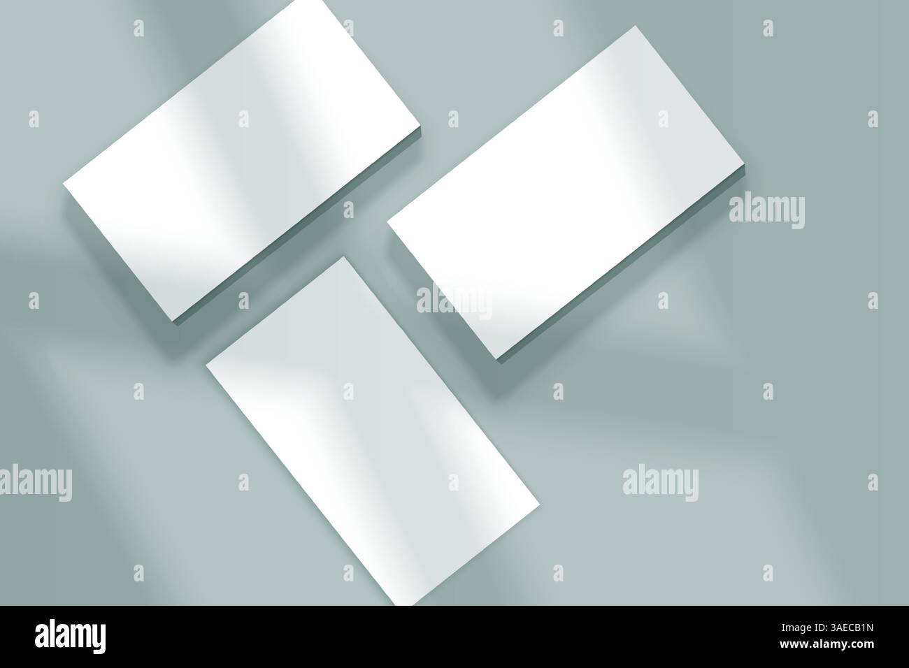 Realistic business cards template with shadows. Branding identity or ...