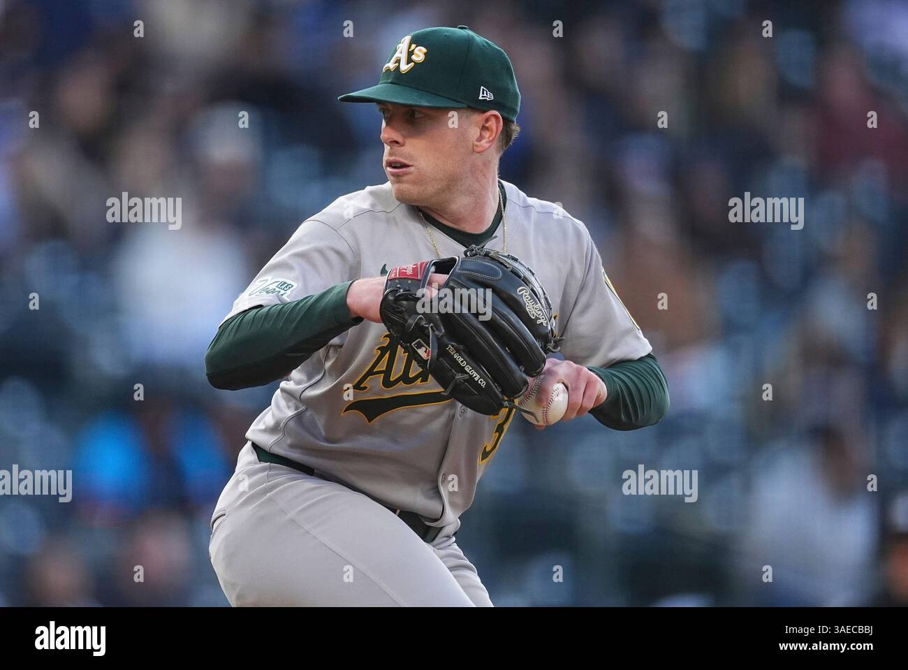 Oakland Athletics pitcher JP Sears (38) in the first inning of a ...
