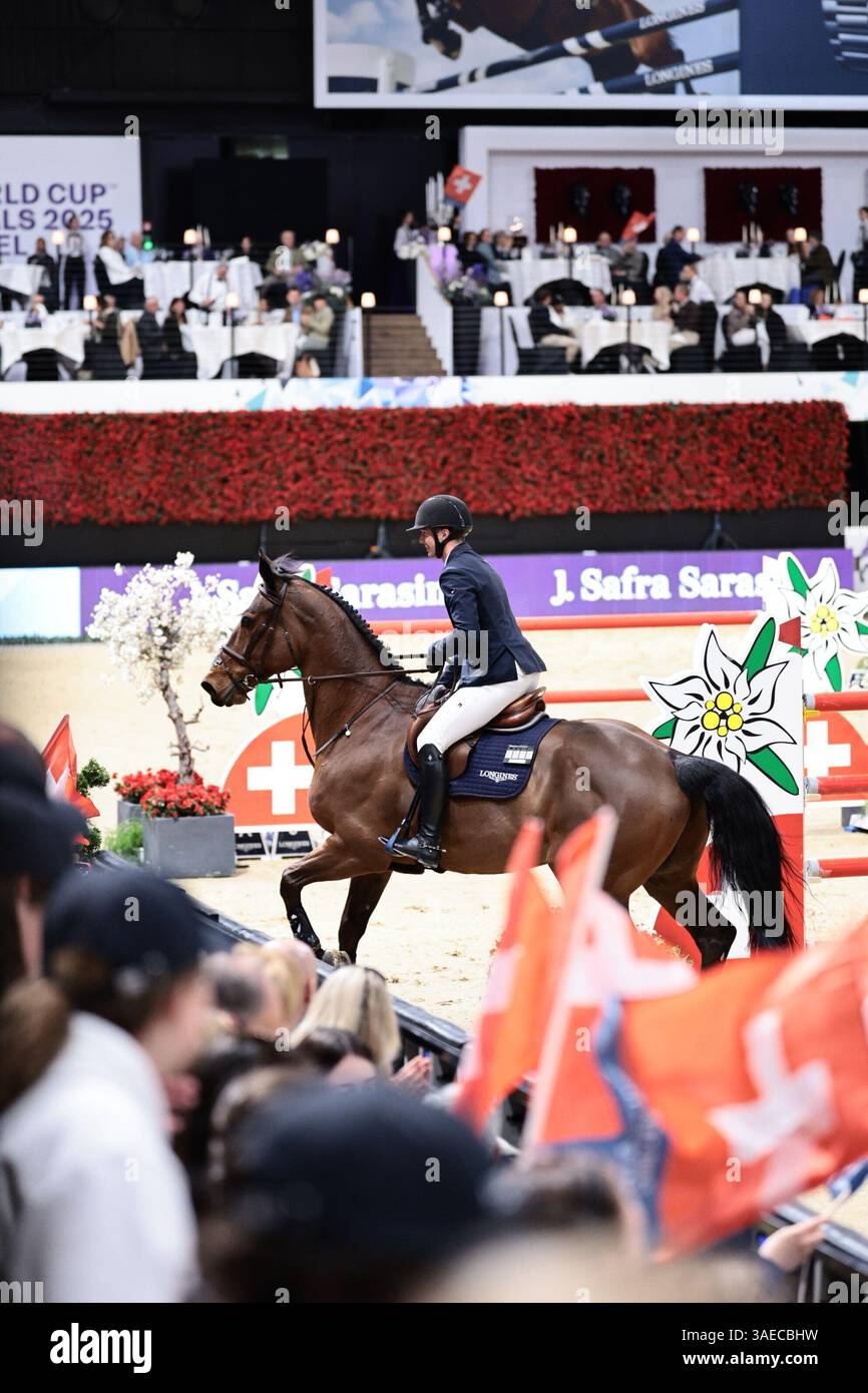 Edouard SCHMITZ of Switzerland with Gamin van't Naastvelhof during the ...