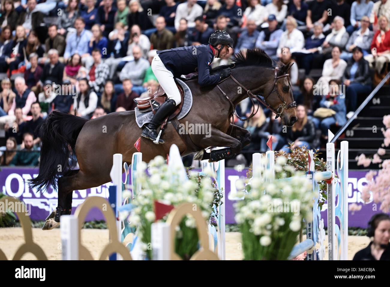 Julien EPAILLARD of France with Donatello d'Auge during the Longines ...