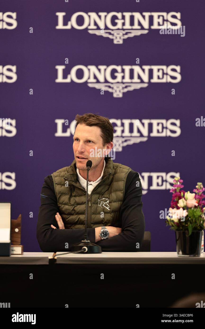 Kevin STAUT of France with Visconti du Telman during the winners’ press ...