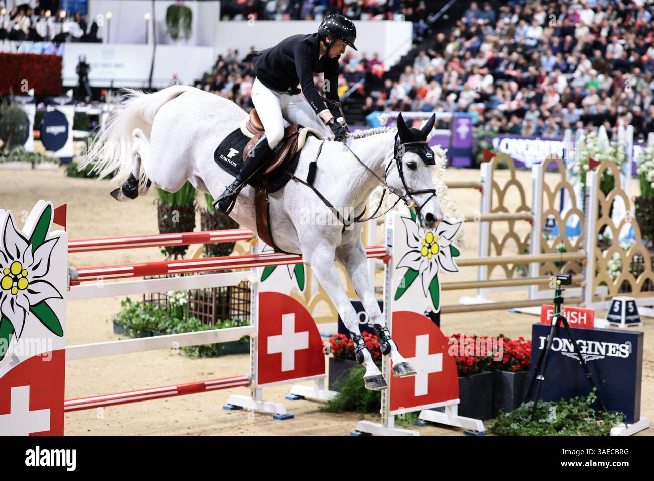 Martin FUCHS of Switzerland with Leone Jei during the Longines FEI ...