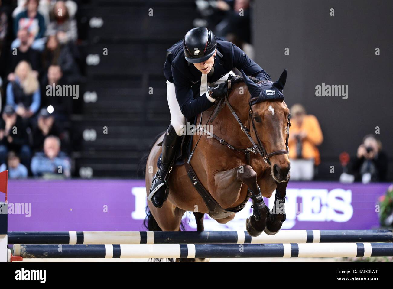 Max KÜHNER of Austria with Elektric Blue P during the Longines FEI ...