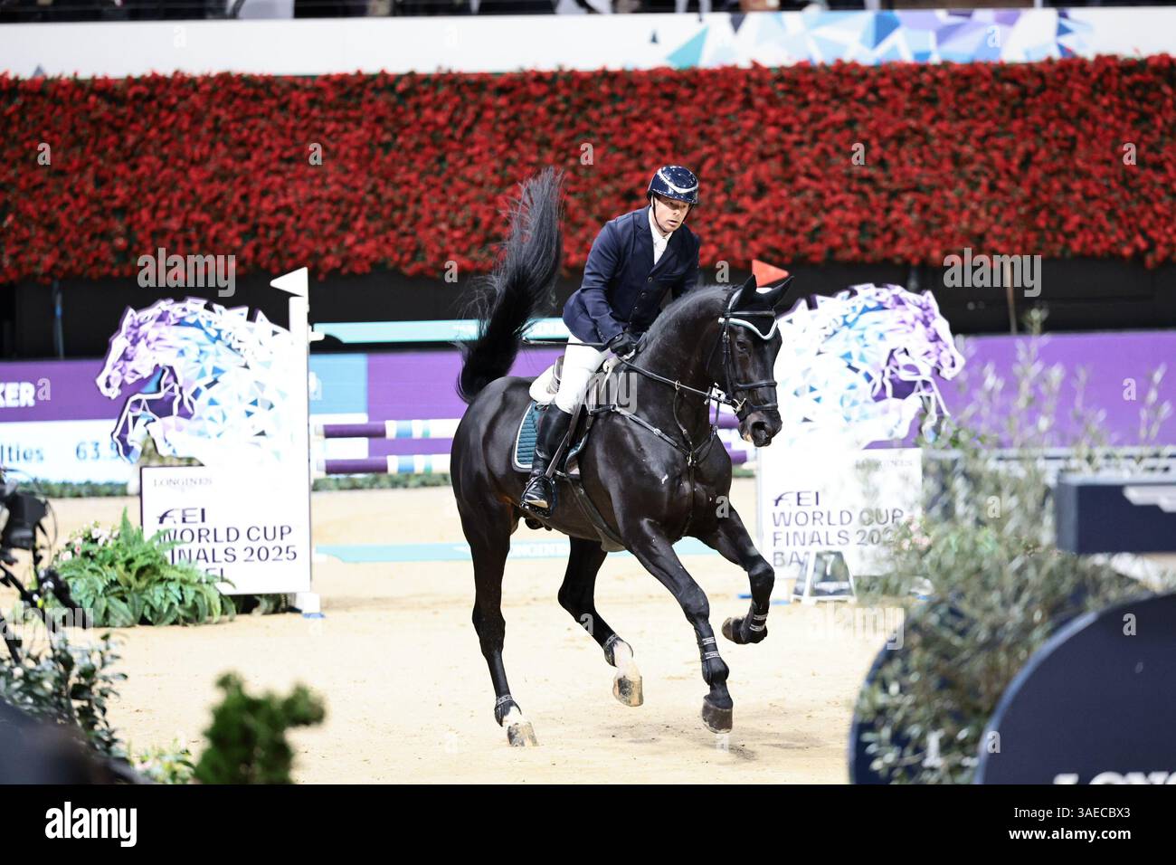 Robert WHITAKER of Great Britain with Vermento during the Longines FEI ...