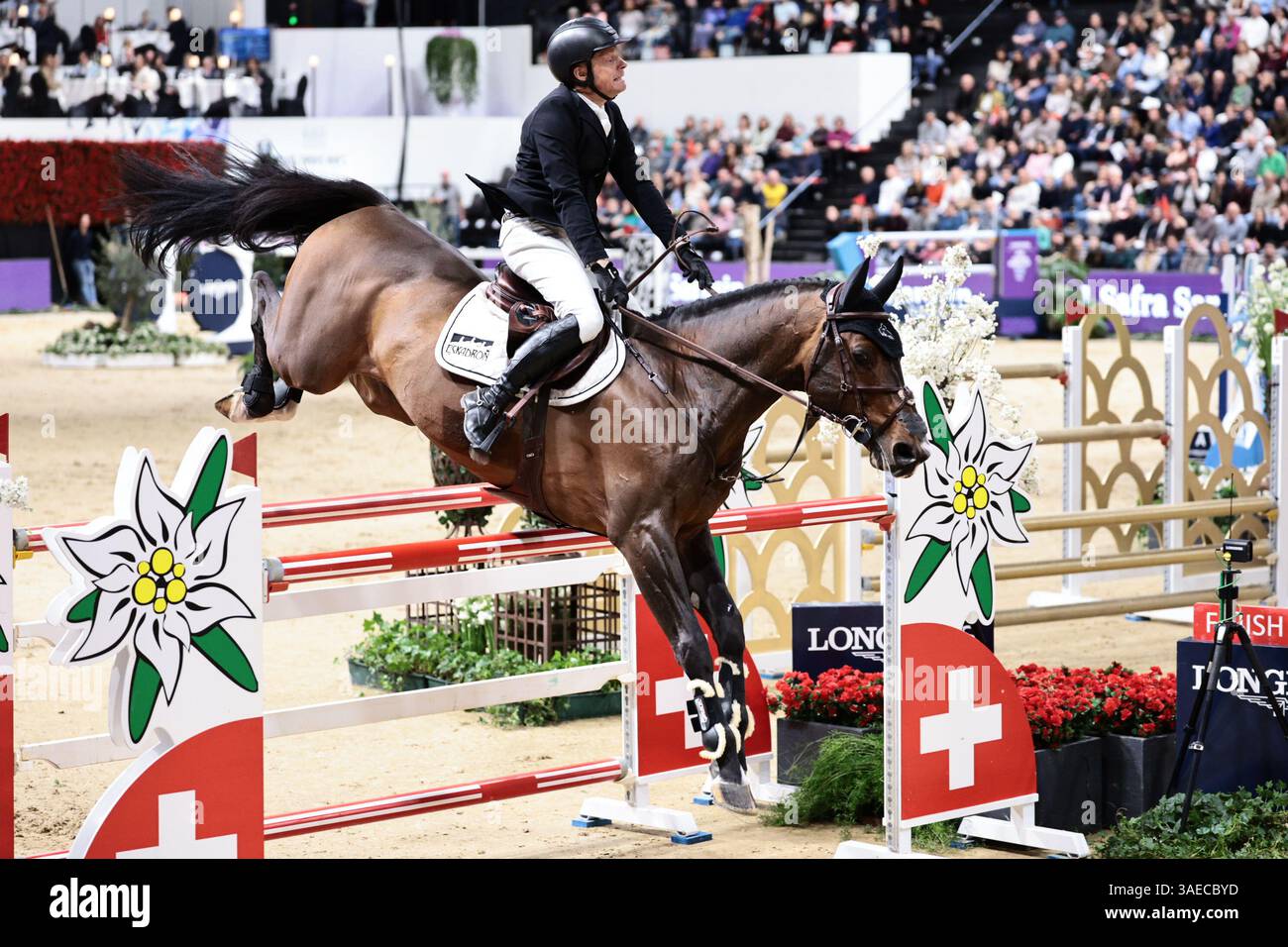 Willem GREVE of Netherlands with Grandorado TN N.O.P. during the Longines FEI Jumping World Cup ...