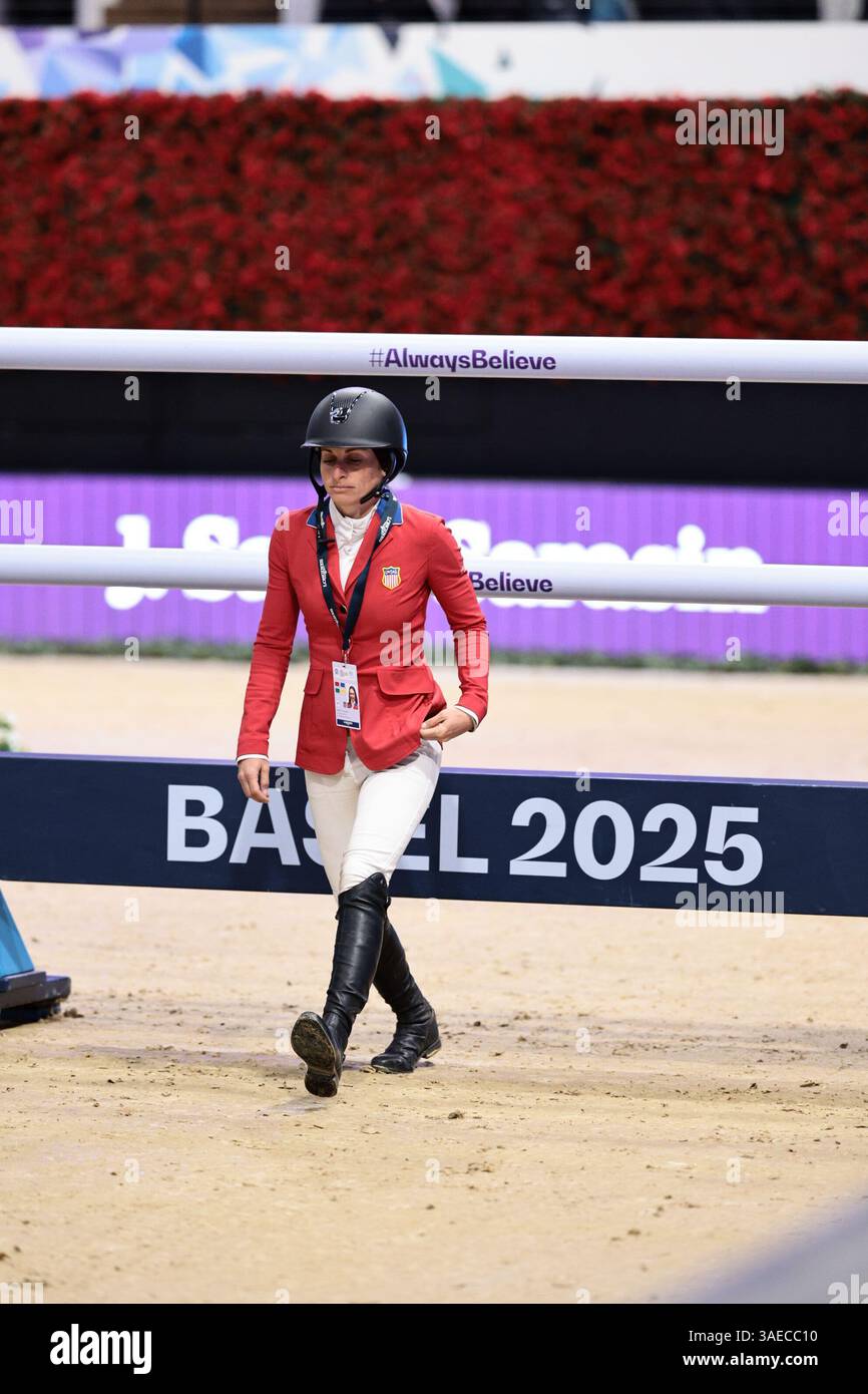 Riders on the course walk before the Longines FEI Jumping World Cup ...