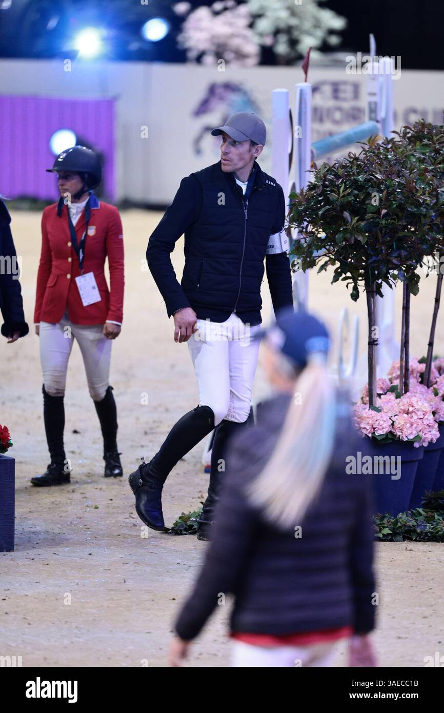 Riders on the course walk at the Longines FEI Jumping World Cup ...