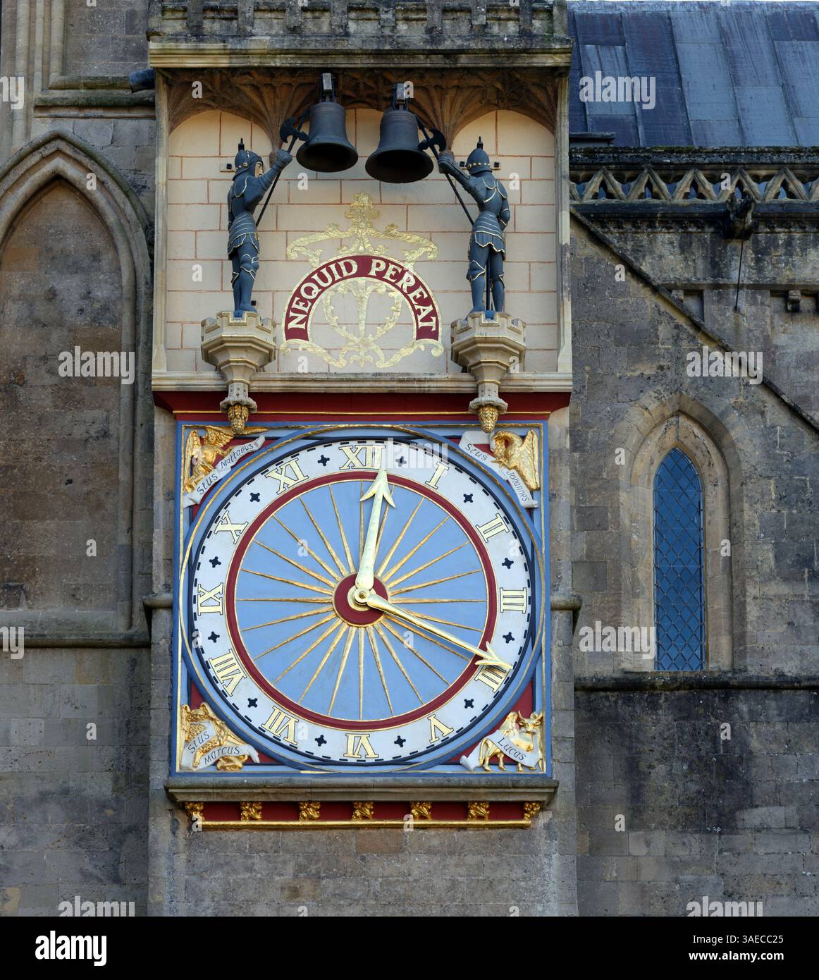 Wells cathedral clock hi-res stock photography and images - Alamy