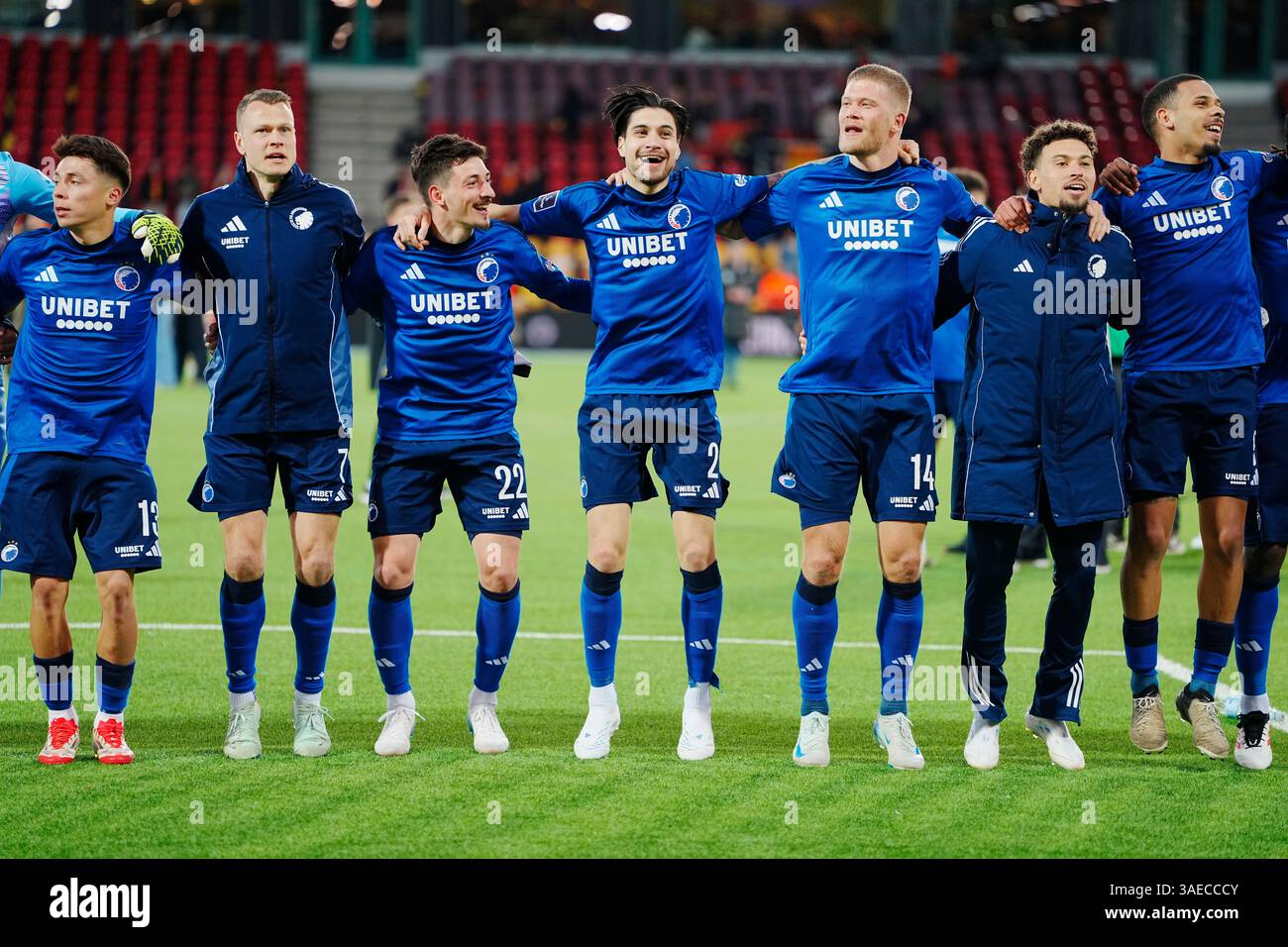 Farum, Denmark. 06th Apr, 2025. FC Nordsjaelland moeder FC Koebenhavn i ...
