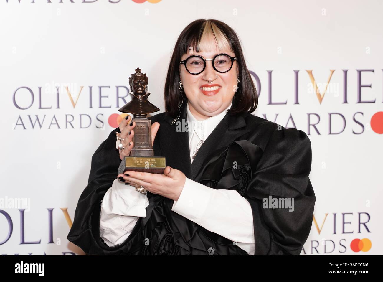 Gabriella Slade in the Winner's Room with the Best Costume Design award ...