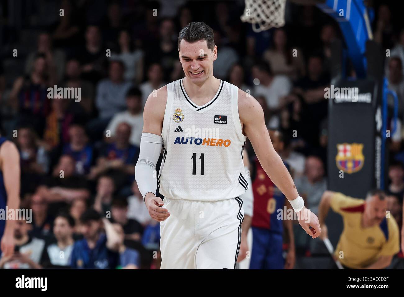 Mario Hezonja of Real Madrid gestures during the Liga Endesa ACB, match ...