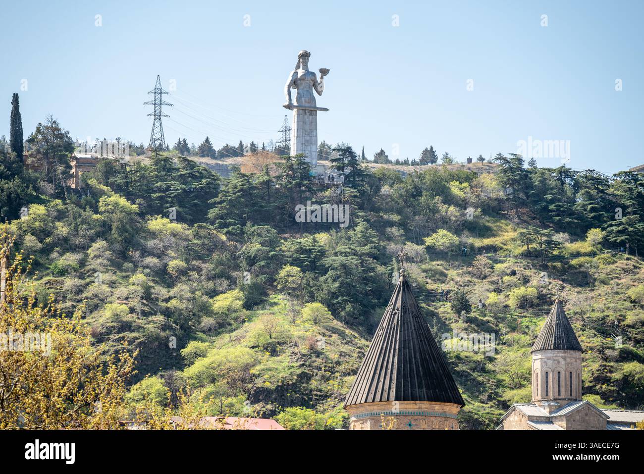 Kartlis Deda, Mother of Georgians monument on Sololaki hill in Tbilisi ...