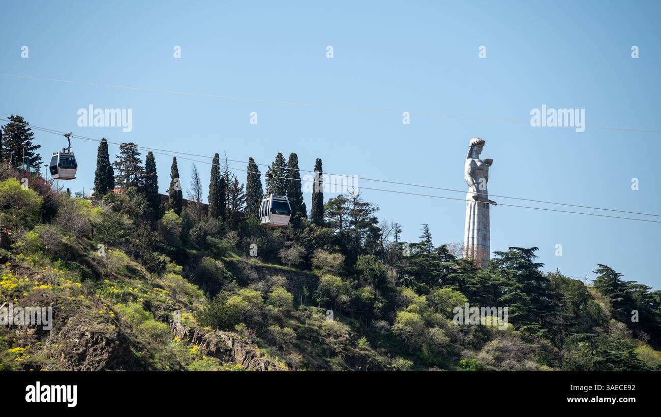 Kartlis Deda, Mother of Georgians monument on Sololaki hill in Tbilisi ...
