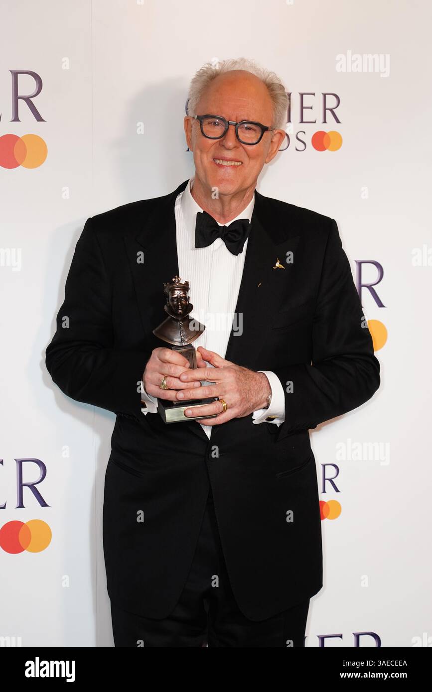John Lithgow in the Winner's Room with the Best Actor award during the ...