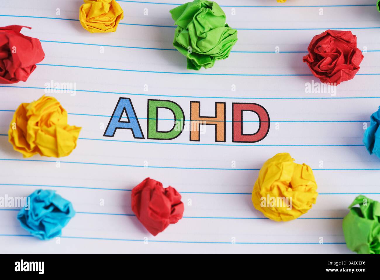 Adhd abbreviation adhd written hi-res stock photography and images - Alamy