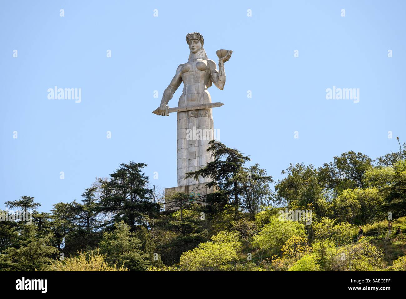 Kartlis Deda, Mother of Georgians monument on Sololaki hill in Tbilisi ...