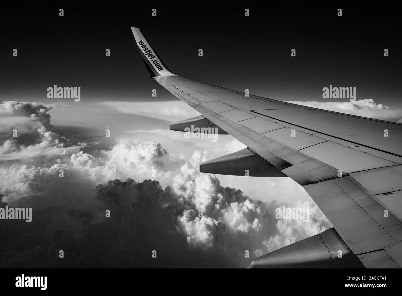 737 airplane wing Black and White Stock Photos & Images - Alamy