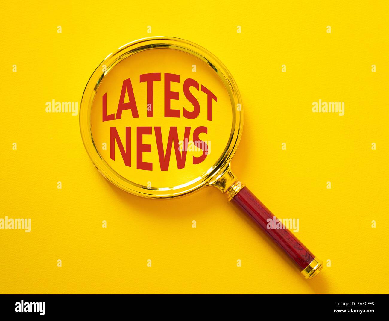 Latest News symbol. Concept word Latest News on magnifying glass ...
