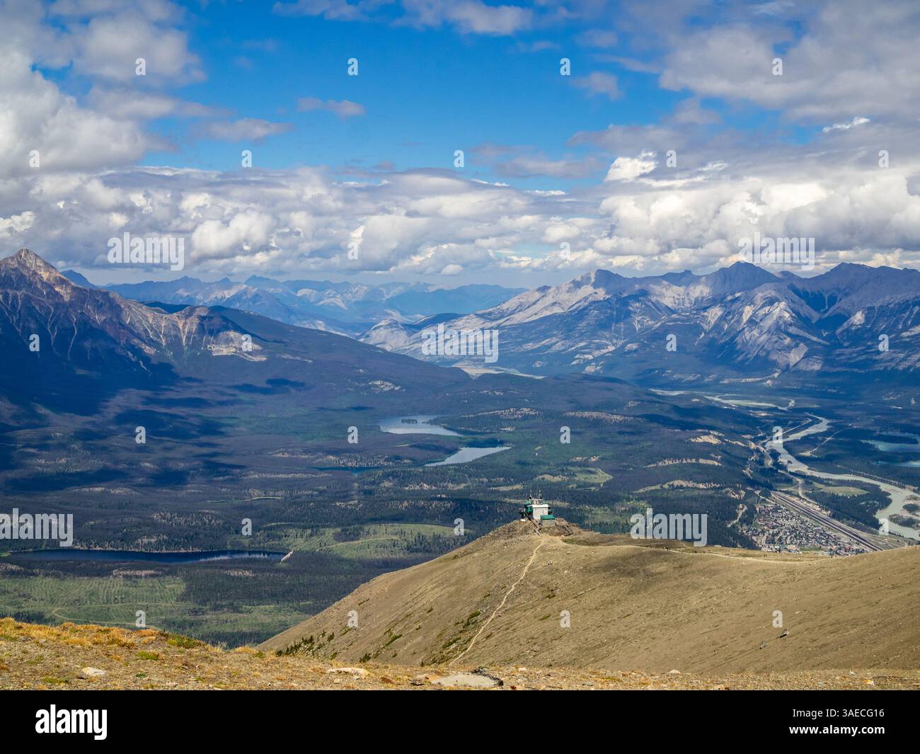 Victoria and Trident Ranges from Whistlers Peak, Jasper NP, Canada ...