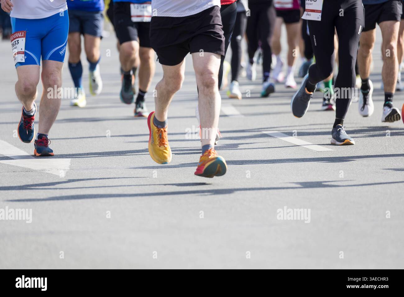 Halbmarathon, Sportveranstaltung in Berlin, 05.04.2025 Läufer beim 44 ...