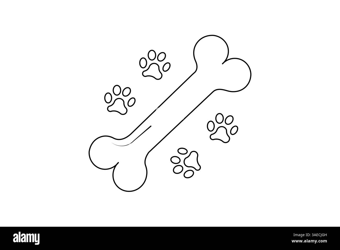 Dog pet illustration continuous hi-res stock photography and images - Alamy