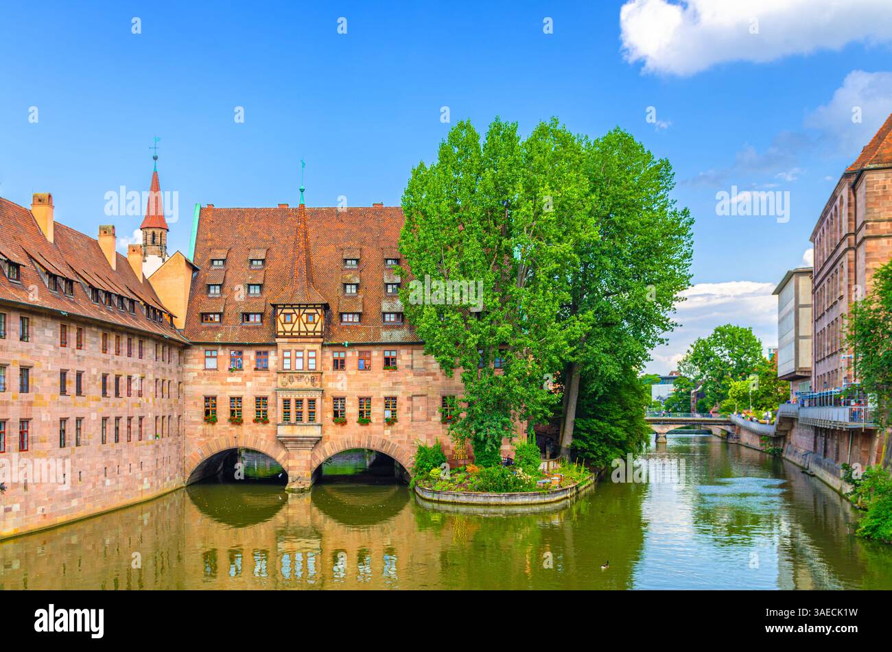 Nuremberg cityscape, Nuremberg landmarks, Hospice Hospital of the Holy ...