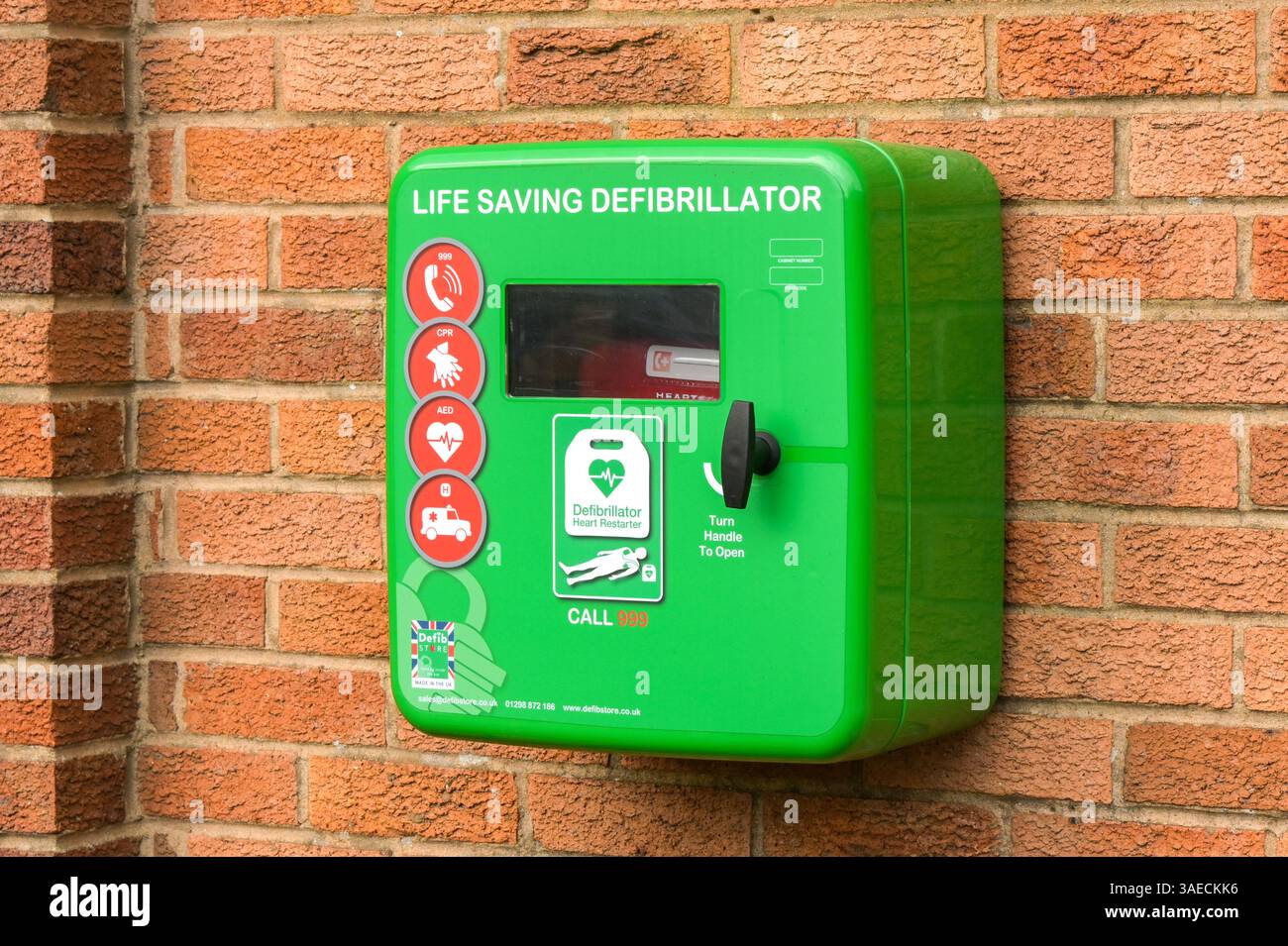 Lydney, England, UK - 29 March 2025: Close up view of a life saving ...