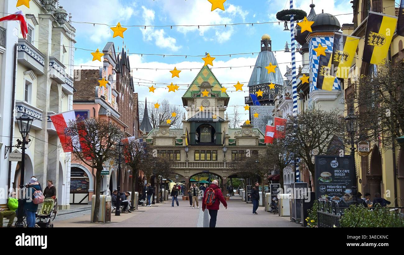 Rust, Germany - March 31, 2025: Europa-Park Resort has significantly ...