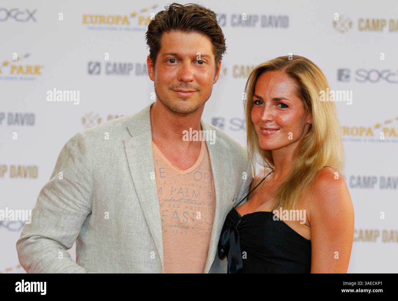 Rust, Germany - Juin 08, 2014: Sebastian Deyle and Nina Bort attend the ...