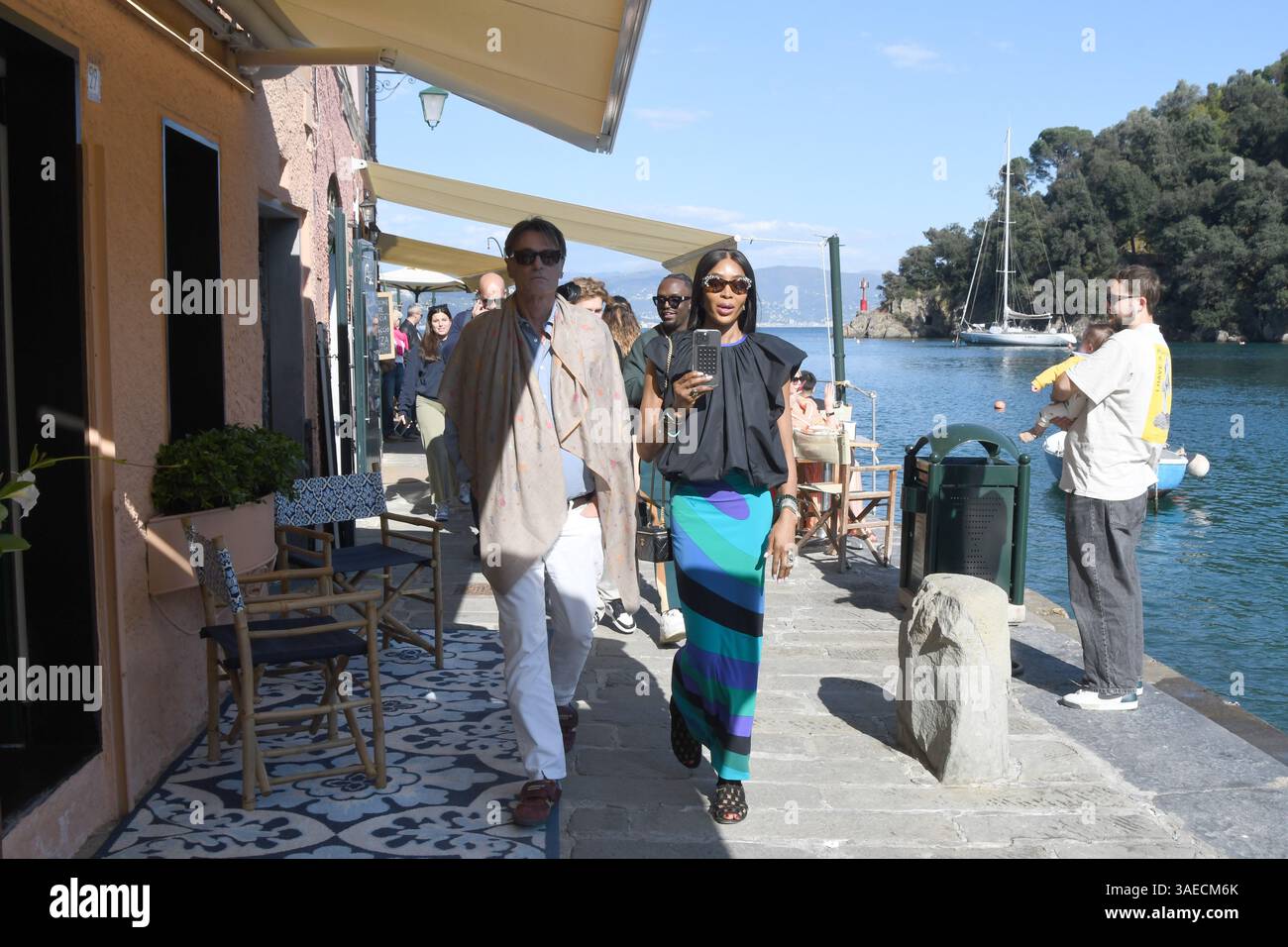 Portofino, Italy. 04th Apr, 2025. Celebrities Sightings Walking In ...