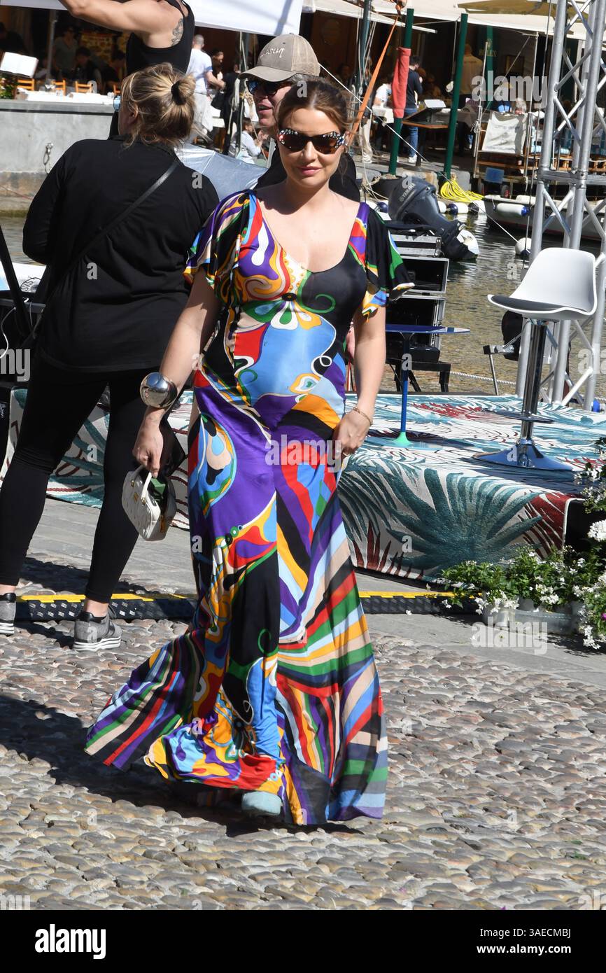 Portofino, Italy. 04th Apr, 2025. Celebrities Sightings Walking In ...