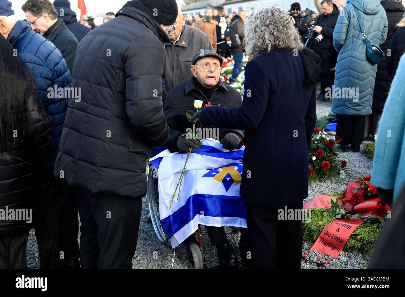 David Laszlo Mandel, Überlebender des KZ Buchenwald, bei der ...