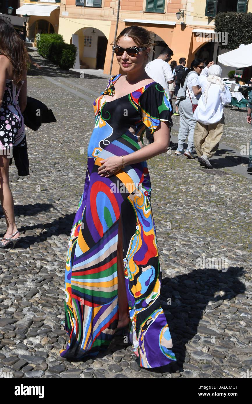 Portofino, Italy. 04th Apr, 2025. Celebrities Sightings Walking In ...