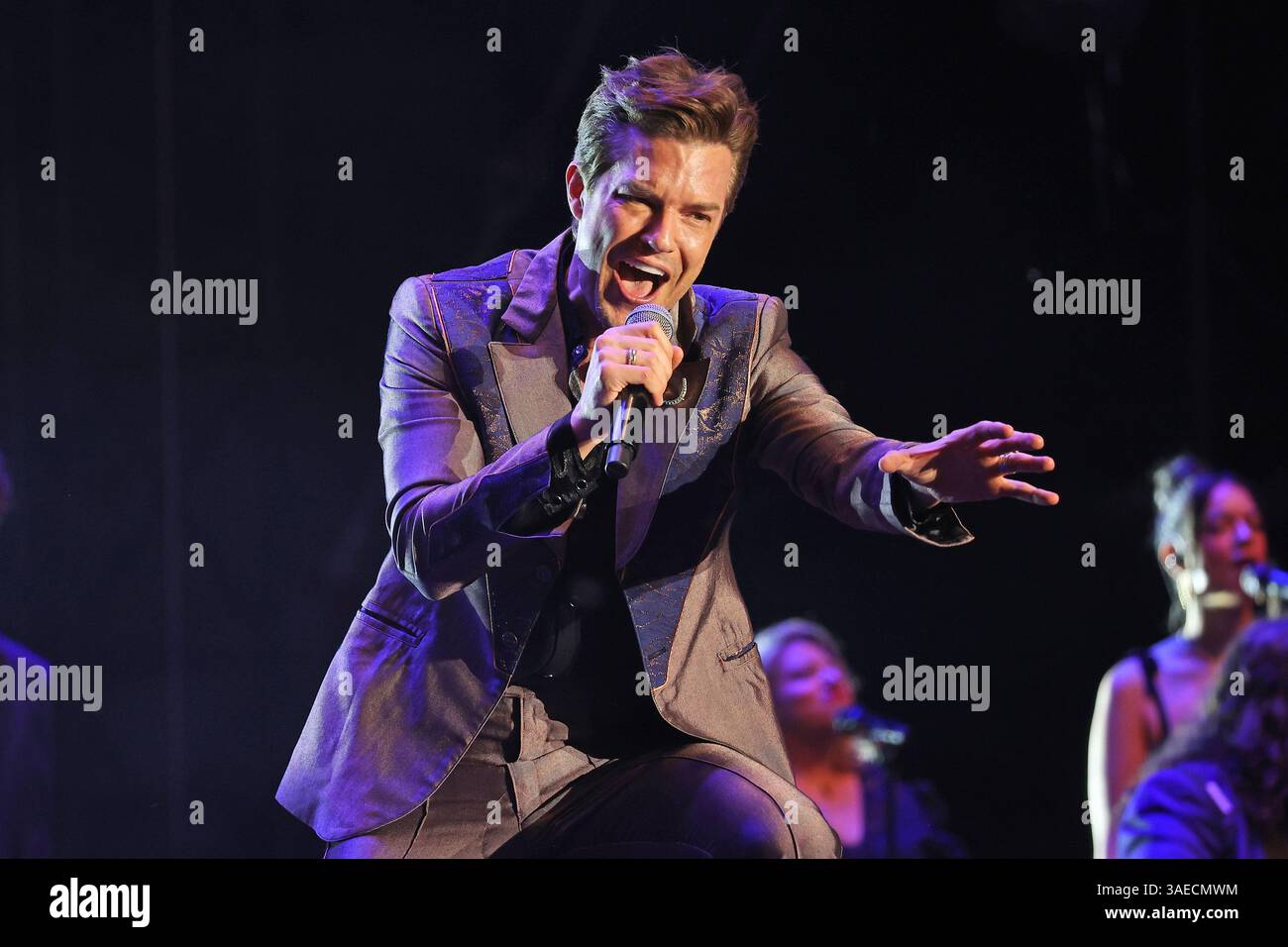 Brandon Flowers from the band The Killers at VOLT Festival in Hungary ...