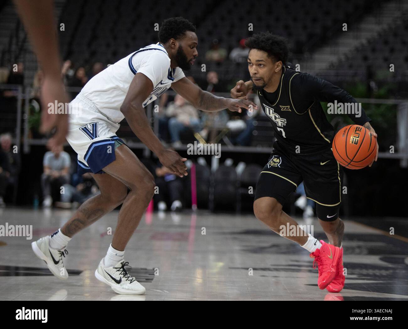 April 05 2025 Las Vegas, NV U.S.A. UCF guard Dior Johnson (7)goes to ...