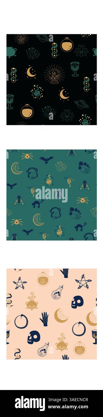 Elements pagan magic halloween Cut Out Stock Images & Pictures - Alamy