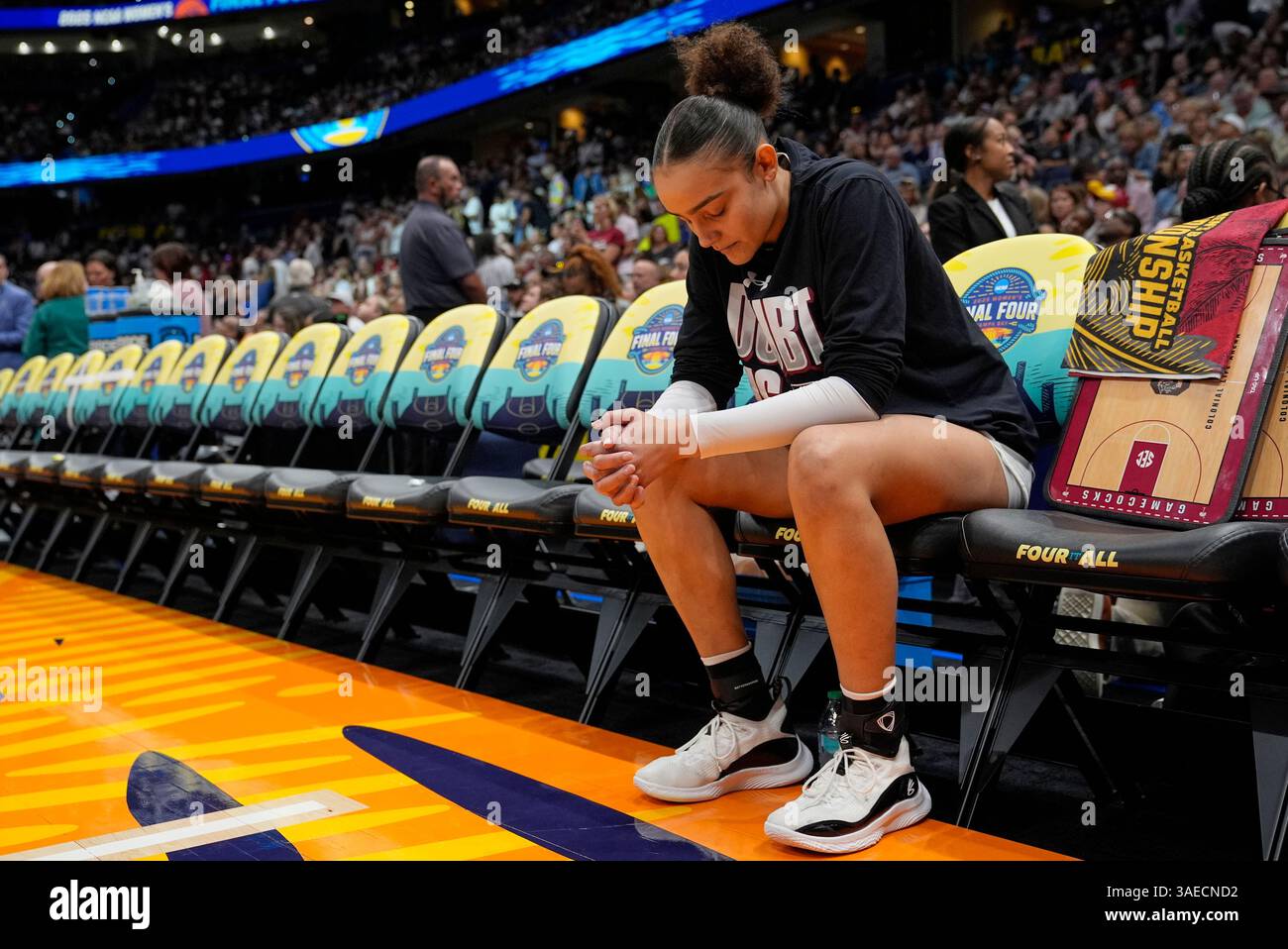South Carolina guard Tessa Johnson prepares to play against UConn in ...
