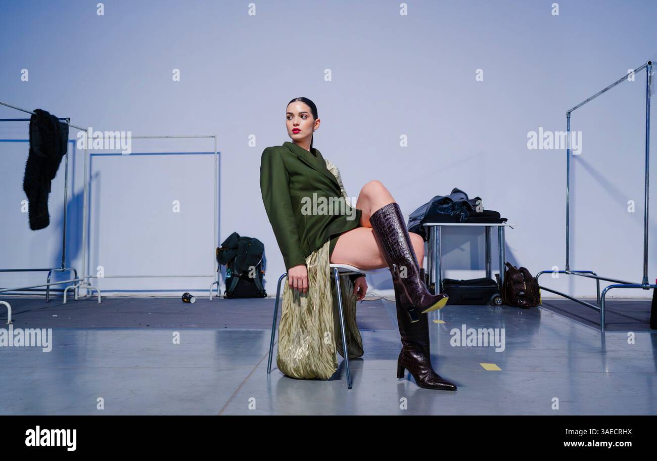 Kyiv, Ukraine - Feb 15, 2025: Models showcase unique designs by a ...