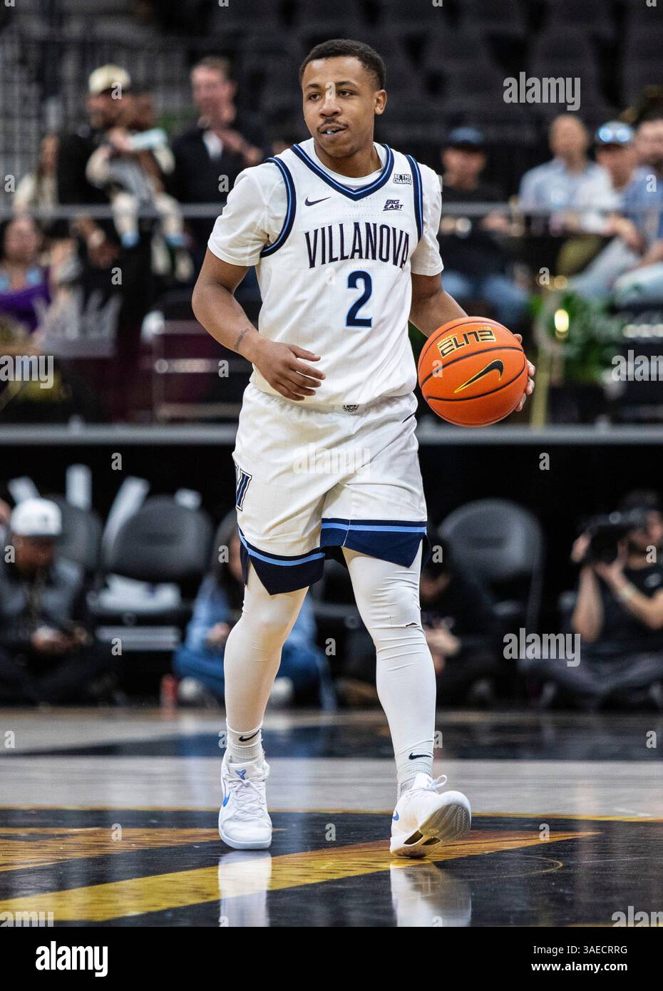 April 05 2025 Las Vegas, NV U.S.A. Villanova guard Jhamir Brickus (2 ...