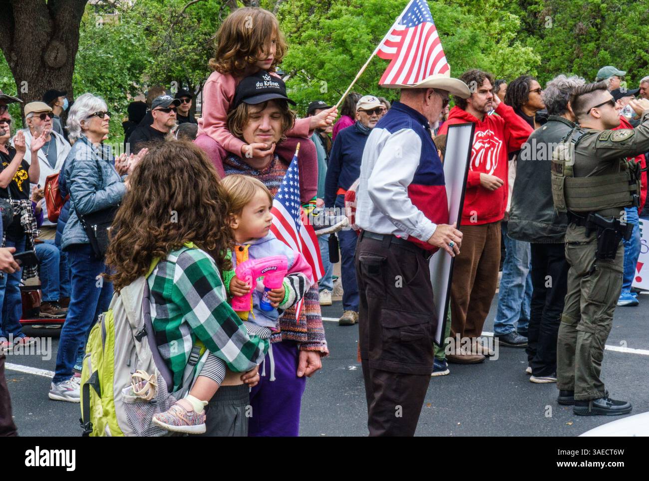 Austin, Texas, USA. 5th Apr, 2025. April 5, 2025. Austin, Texas. Hands ...