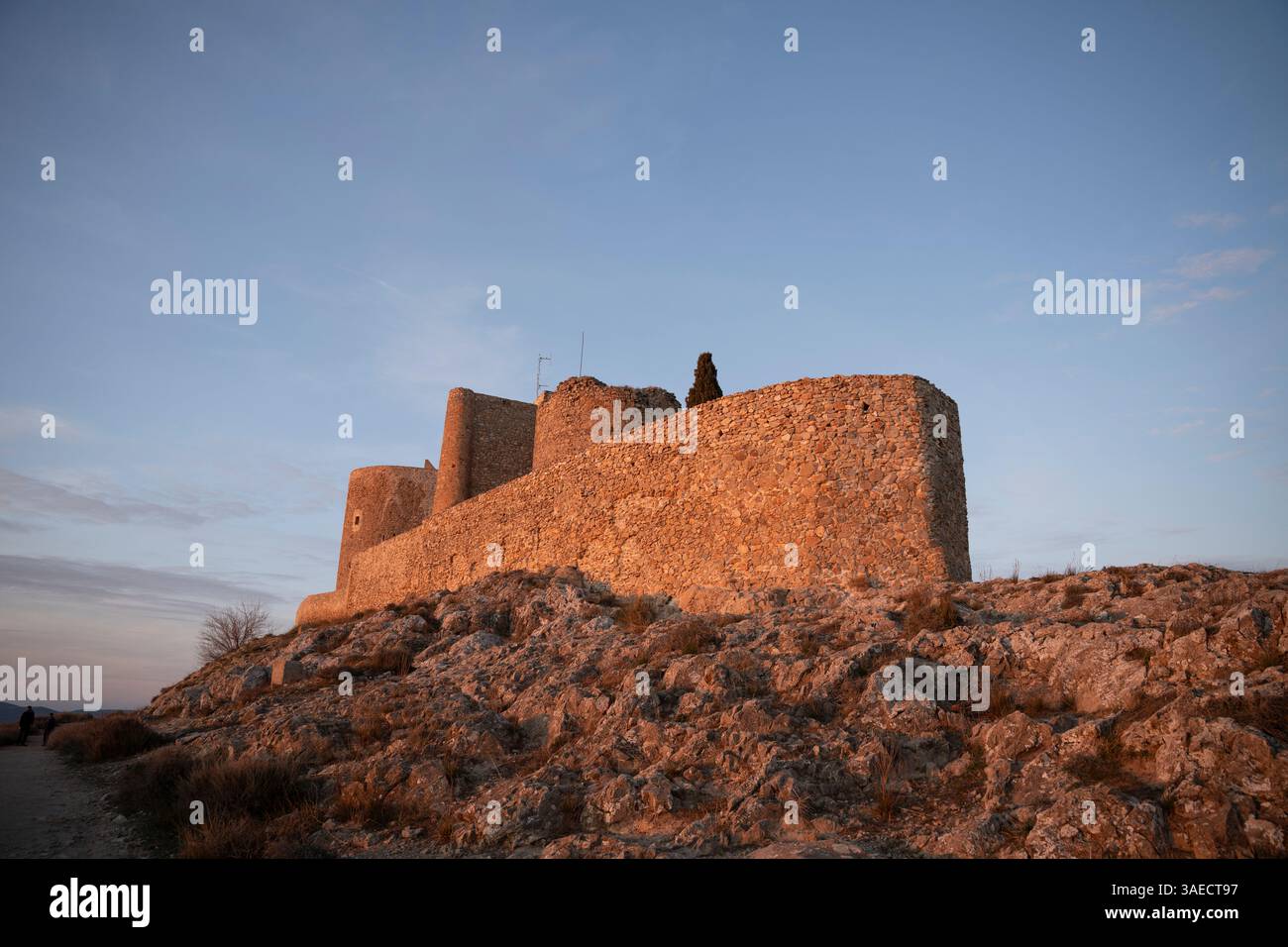 Iconic Consuegra Castle at Sunset - A Toledo, Spain Landmark Stock ...