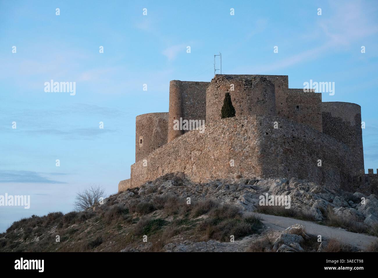 Sunset Over Consuegra Castle in Toledo, Spain Stock Photo - Alamy