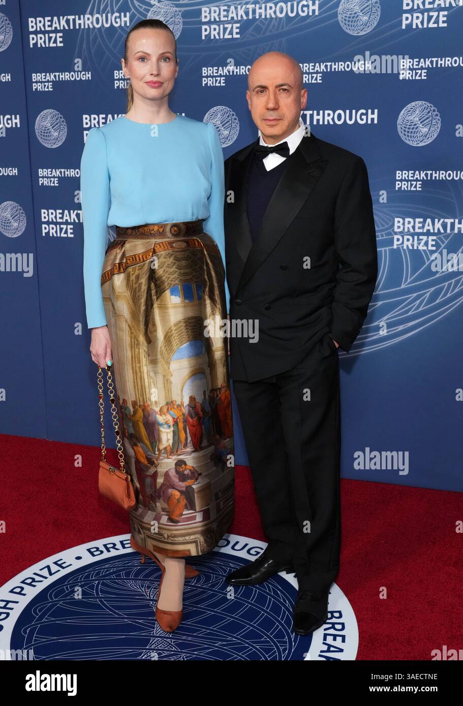 Julia Milner, left, and Yuri Milner arrive at the 11th Breakthrough ...