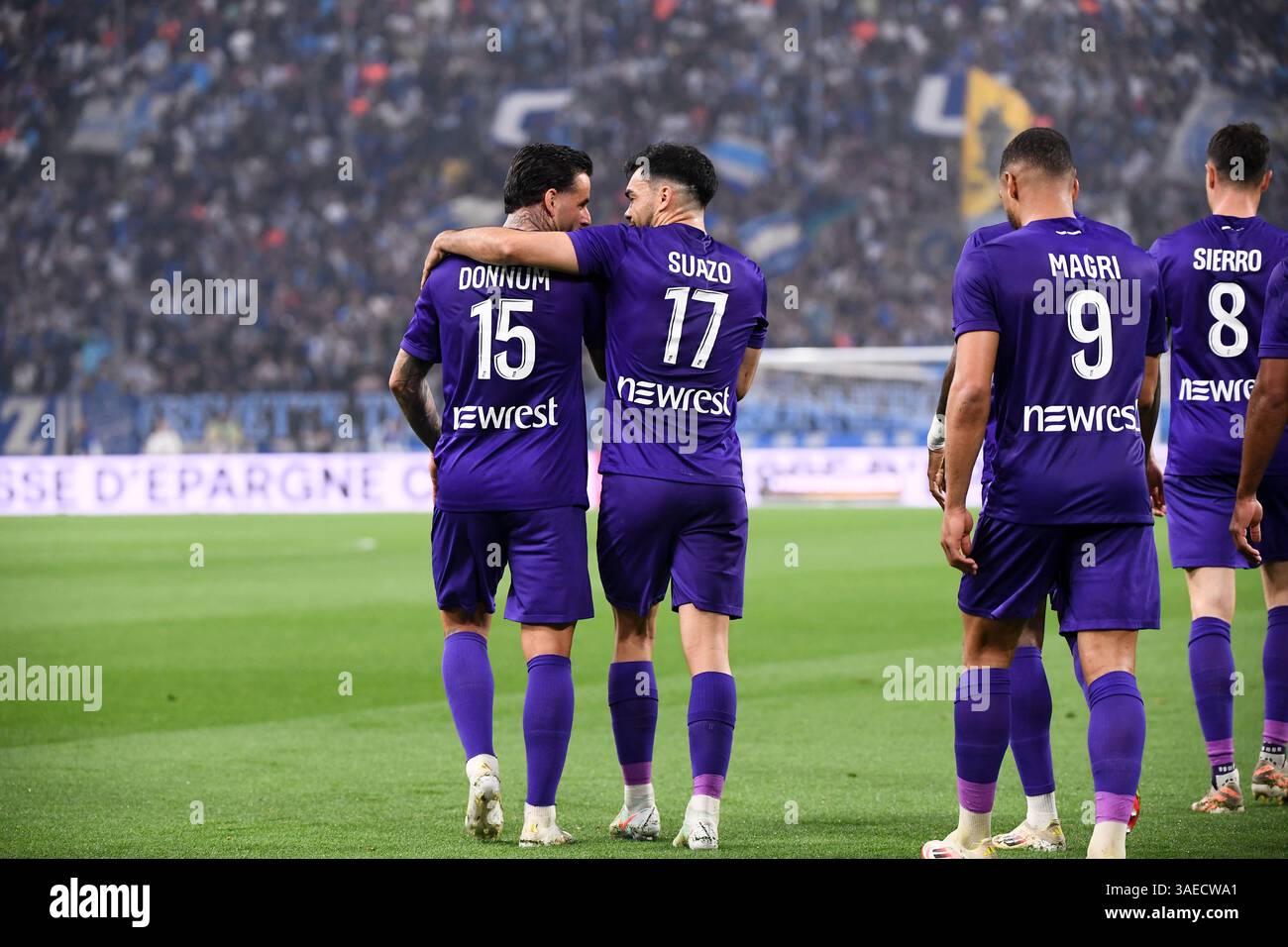 15 Aron Leonard DONNUM (tfc) - 17 Gabriel SUAZO (tfc) during the Ligue 1 McDonald's match ...