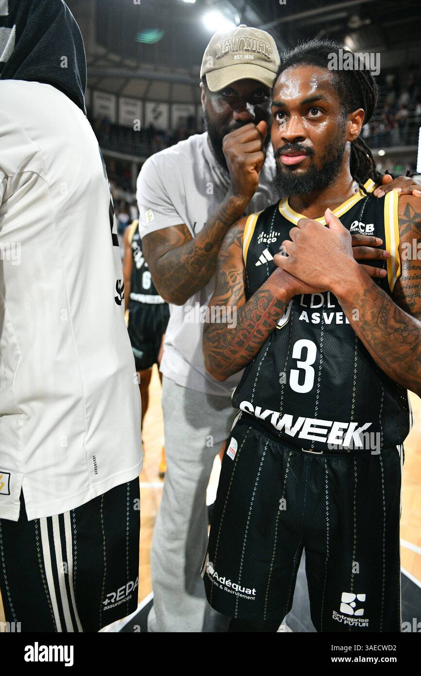 Paris Lee and teamates of LDLC ASVEL during the French championship ...