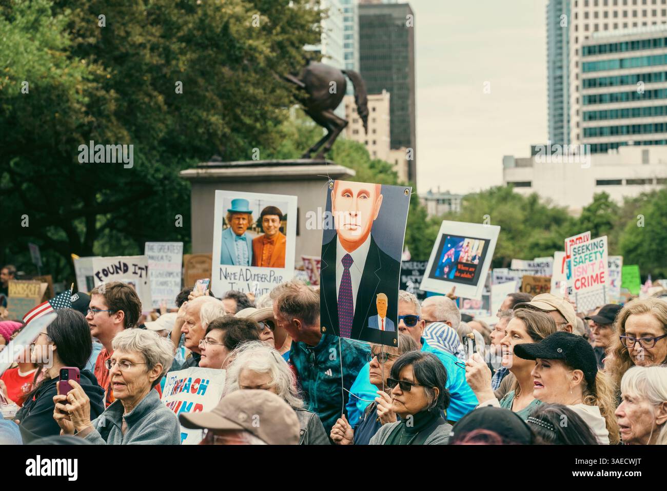Austin, Texas, USA. 5th Apr, 2025. April 5, 2025. Austin, Texas. Hands ...