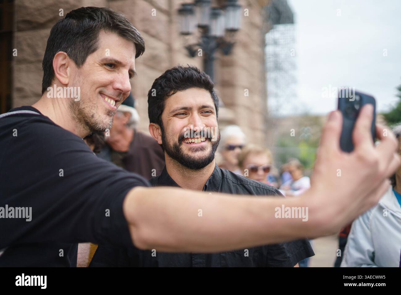 Austin, Texas, USA. 5th Apr, 2025. April 5, 2025. Austin, Texas. Hands ...